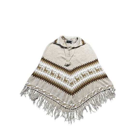 Sweaters | Alpaca Connection Poncho Wool Alpaca Blend Shawl Sweater ...